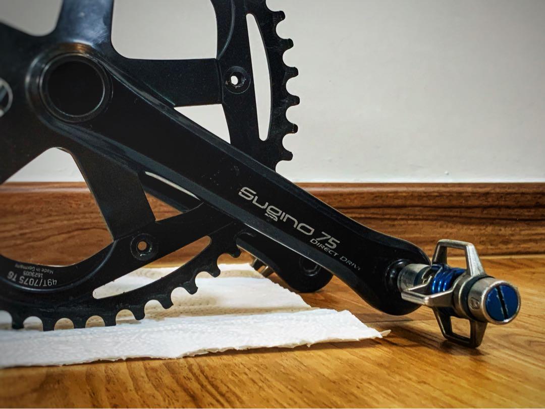 Sugino 75 Direct Drive Crankset with Kappstein 49T Chainring, Sports ...