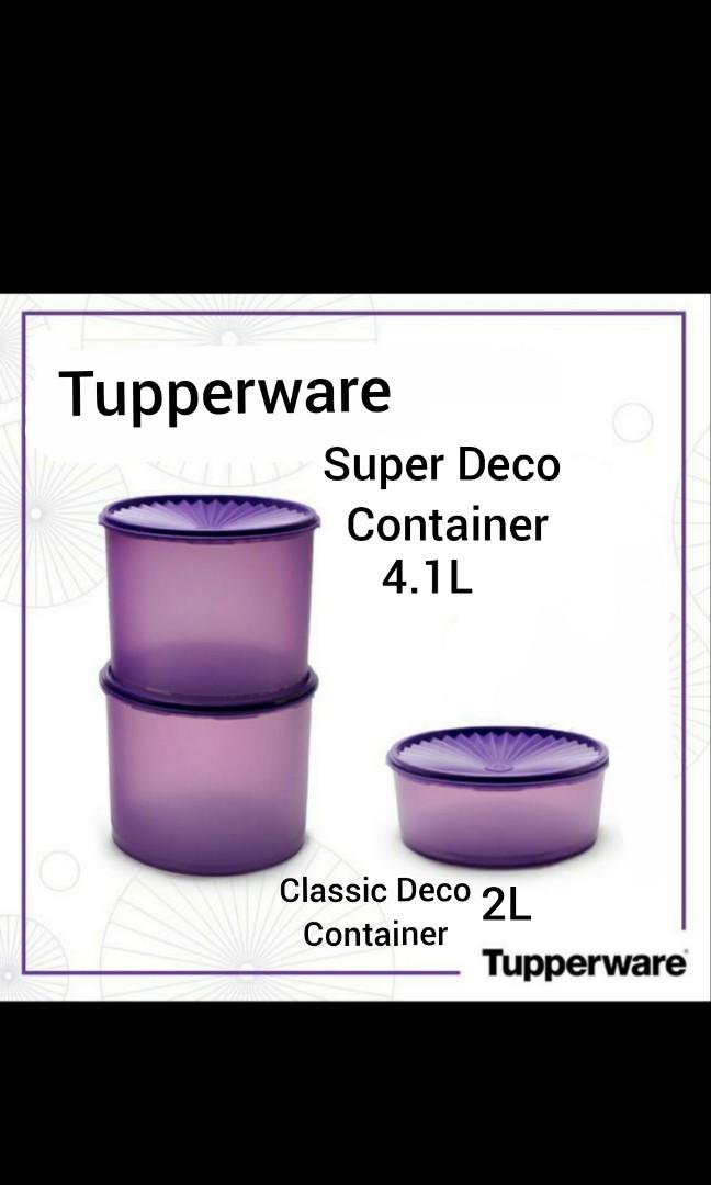 Tupperware Container 4.1L & 2L, Furniture & Home Living, Kitchenware ...