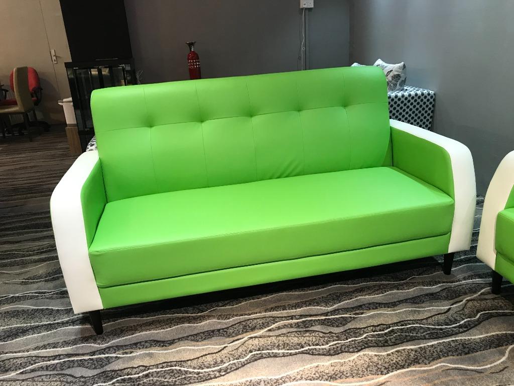 3+2 Seater Polyurethane Leather Sofa, Furniture & Home Living ...