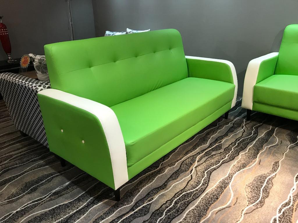 3+2 Seater Polyurethane Leather Sofa, Furniture & Home Living ...