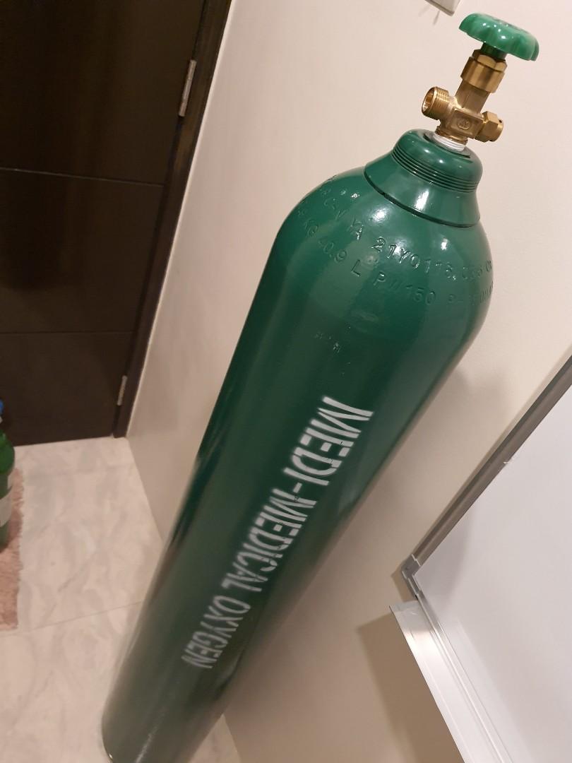 50 lbs Medical Oxygen Tank and Regulator, Health & Nutrition, Medical ...