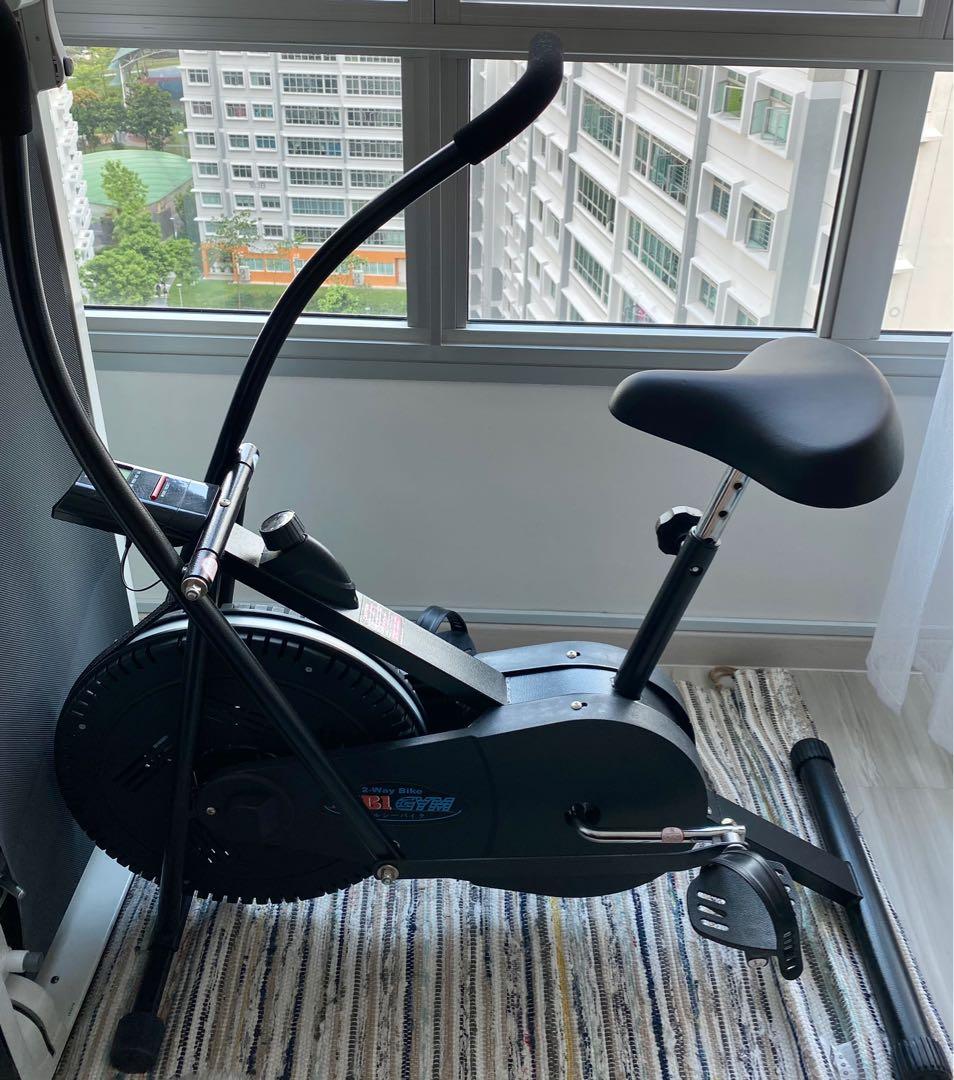 AIBI GYM 2-WAY AIR BIKE AB-B326, Sports Equipment, Exercise & Fitness ...