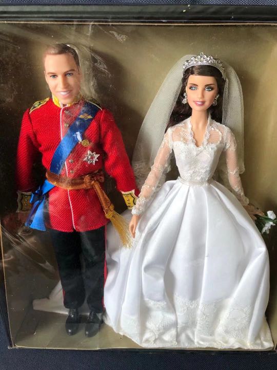 Barbie doll prince and princess 芭比娃娃 王子 公主 系列 William & Catherine royal ...