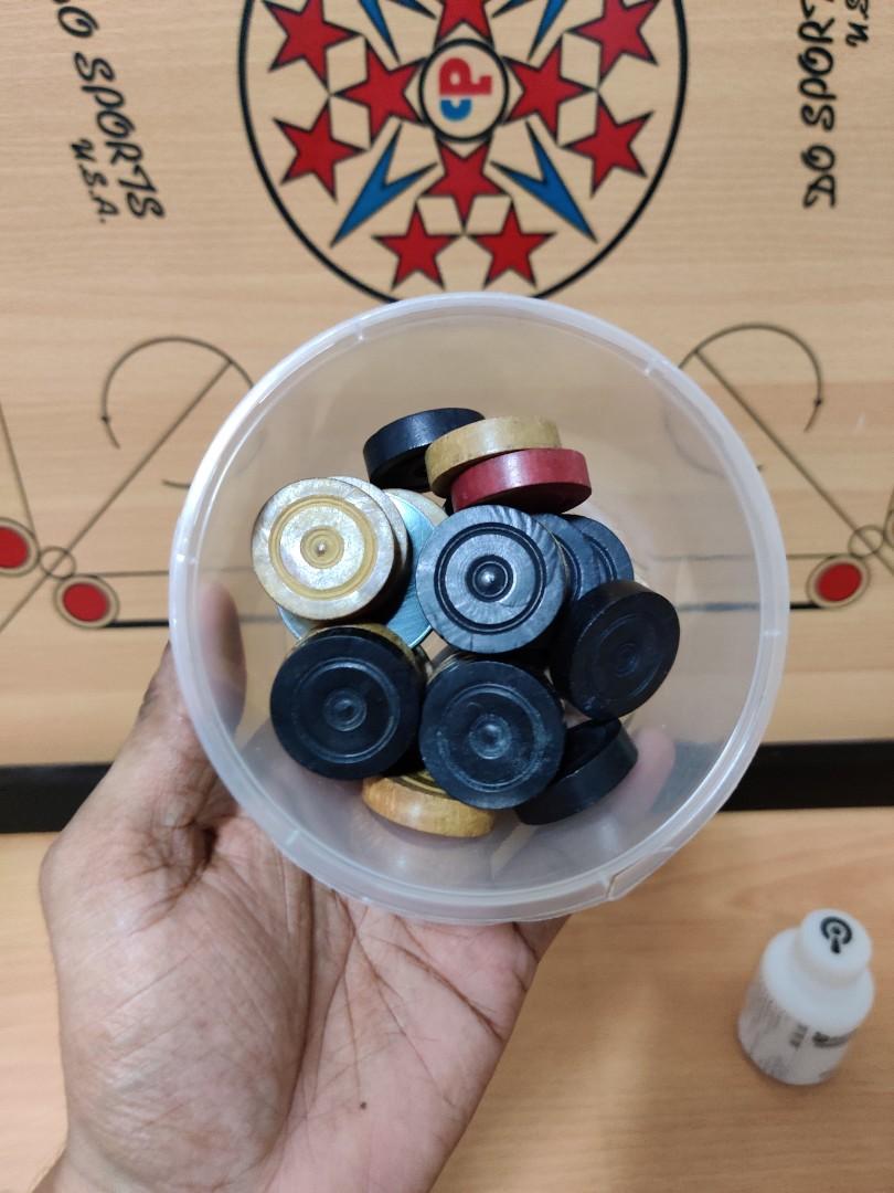 Carrom board with coins and powder, Hobbies & Toys, Toys & Games on ...
