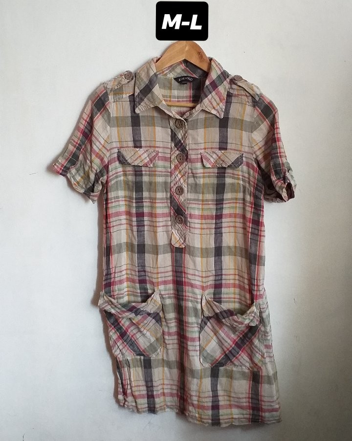 Checkered dress or plaid katsa like po un tela, Women's Fashion ...