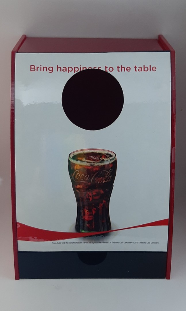 Coca Cola Coke Open Happiness Logo Collectible Plastic Acrylic Tissue ...