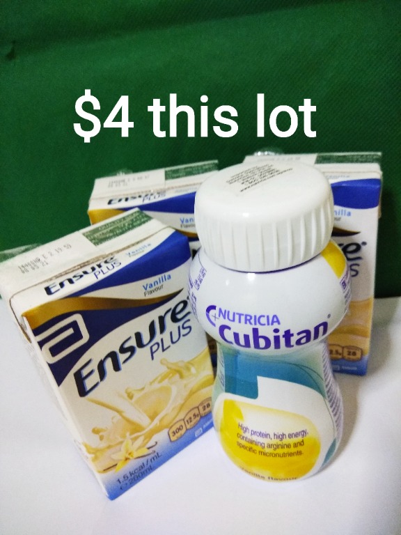 Cubitan, Ensure Plus milk ($4 for 1xCubitan, 3xEnsure Plus), Health ...