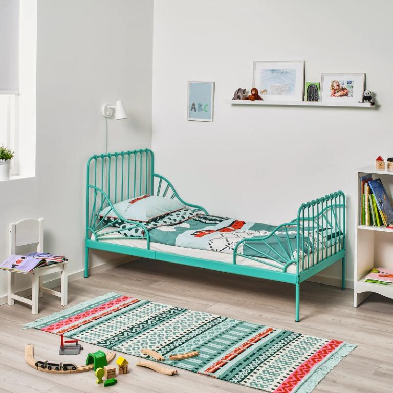 IKEA Extendable Kids Bed with mattress MINNEN, Babies & Kids, Baby ...