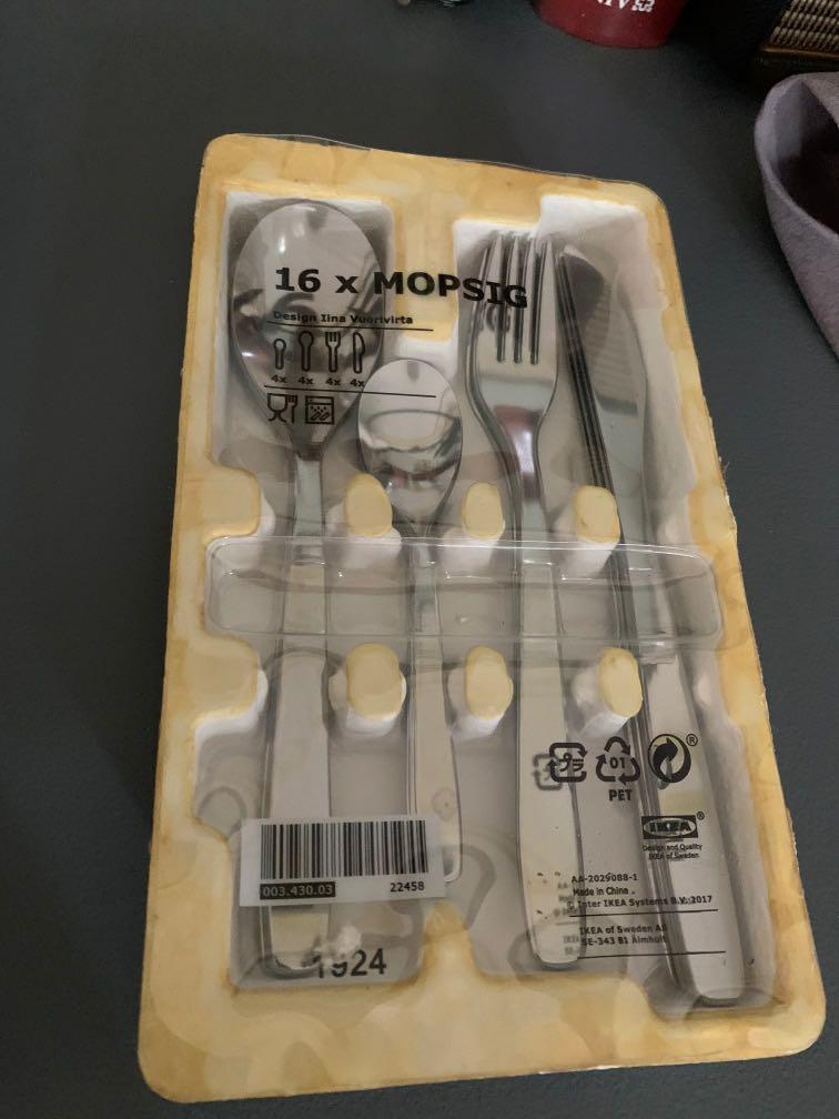 Ikea MOPSIG 16-pc Cutlery Set, Furniture & Home Living, Kitchenware ...