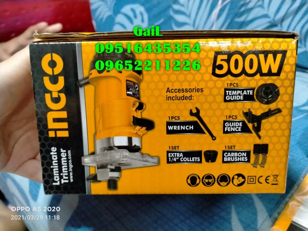 INGCO 500W Laminate Trimmer / Palm Router, Commercial & Industrial ...
