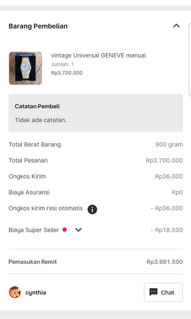 TESTI Universal GENEVE manual, Fesyen Wanita, Jam Tangan di Carousell
