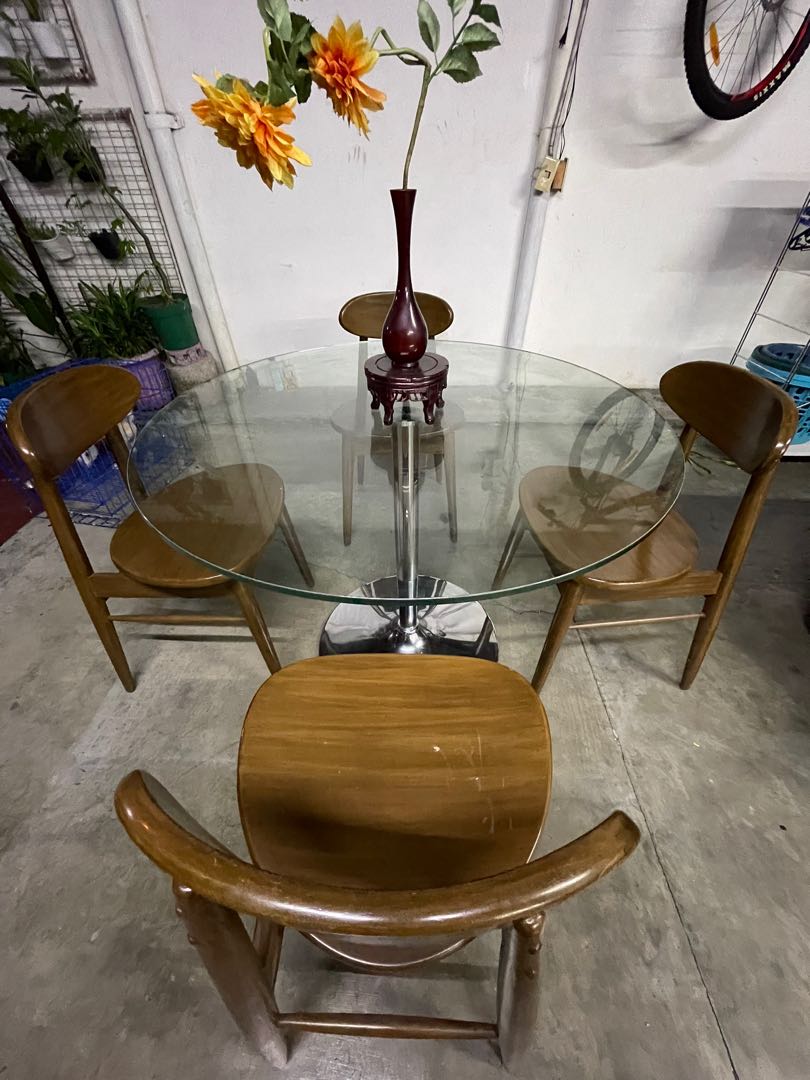 Japan Made Dining Round Table, Furniture & Home Living, Furniture ...