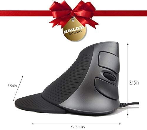 J-Tech Digital Scroll Endurance Wired Mouse Ergonomic Vertical USB ...