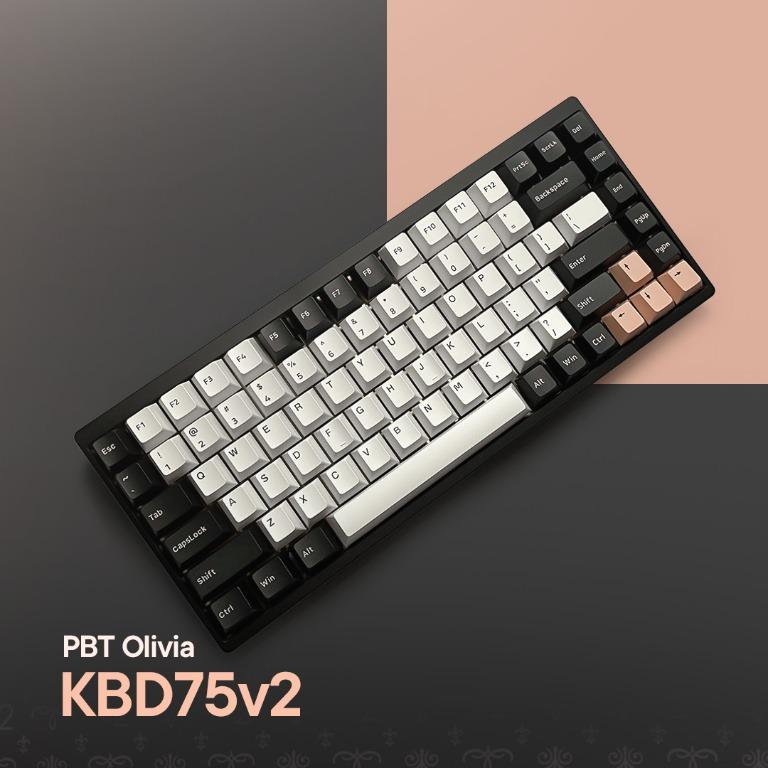KBD75v2 PBT Olivia Mechanical keyboard with Alpacas/Tangerines ...