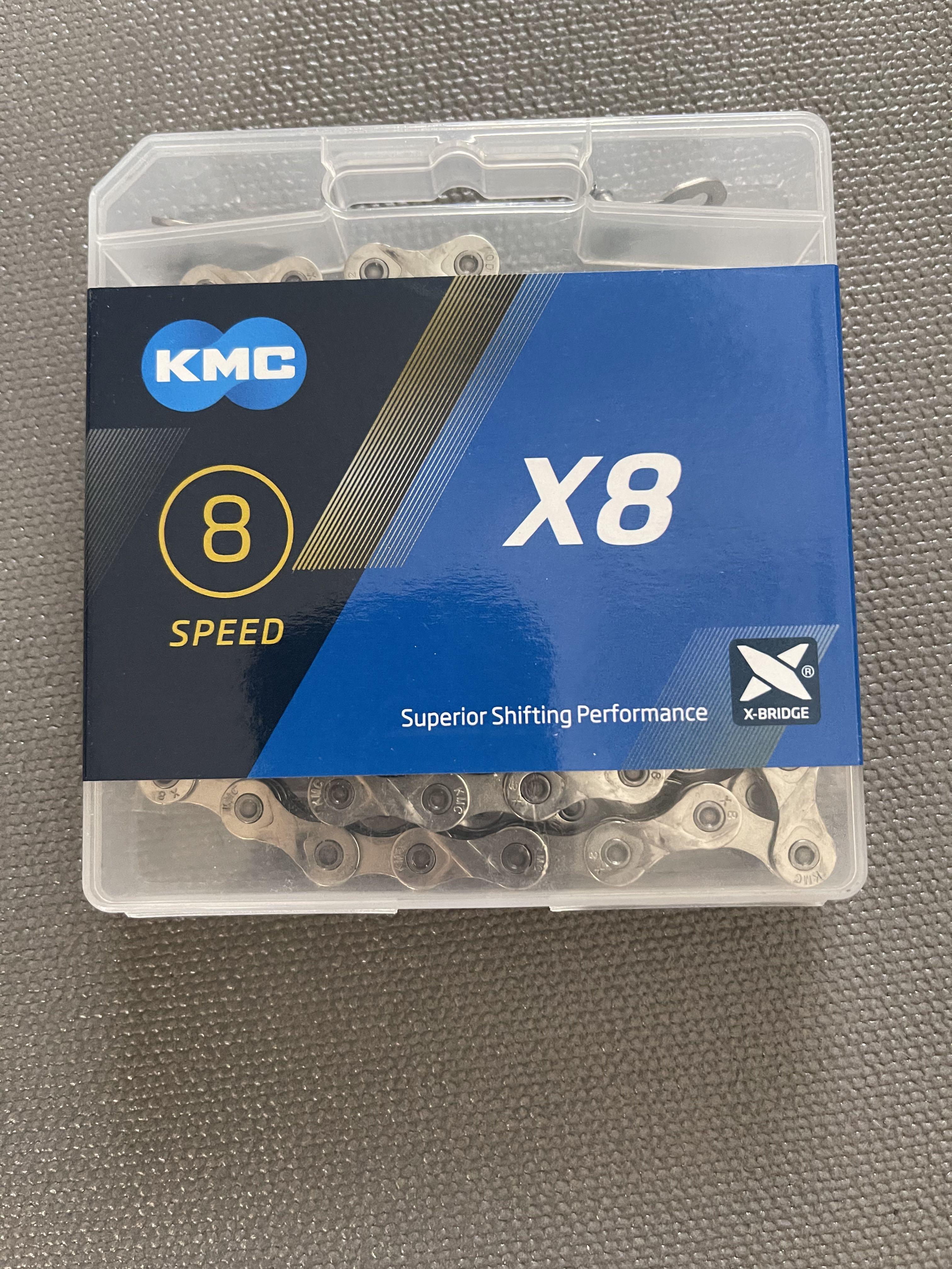 KMC X8 8 speed chain, Sports Equipment, Bicycles & Parts, Parts ...