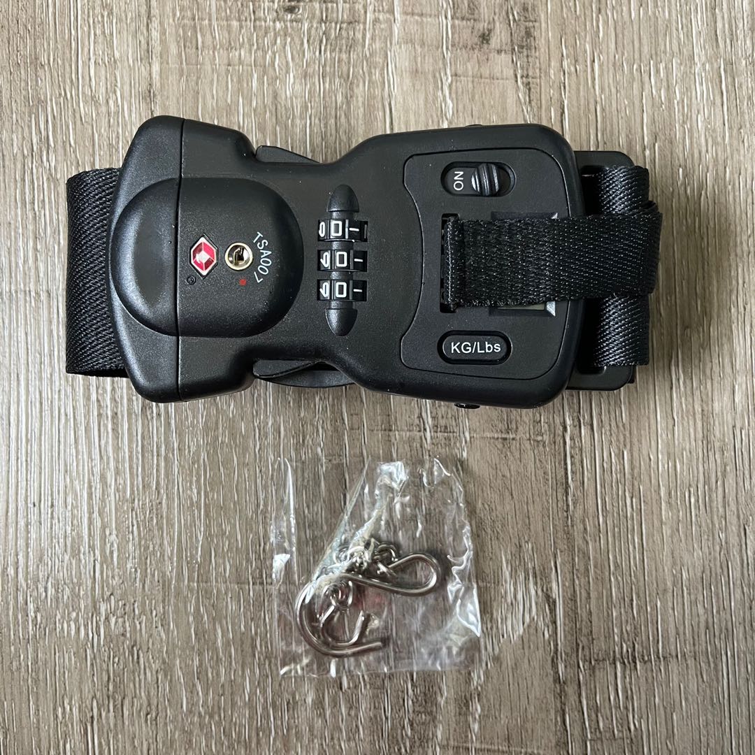 Luggage Strap with 3 Digit Lock and Weighing Scale, Health & Nutrition ...