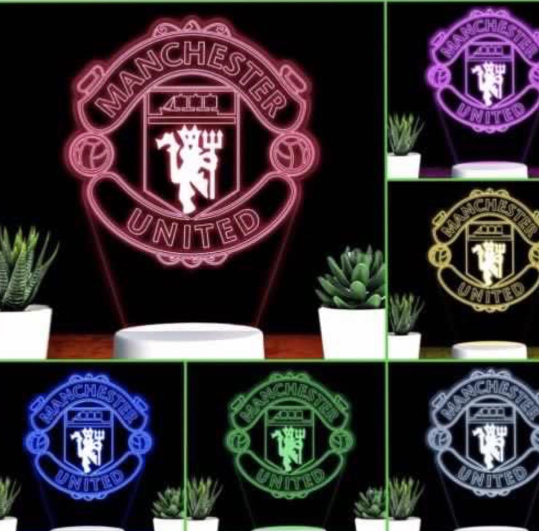 Manchester United LED Table Light, Sports, Braces & Supports on Carousell