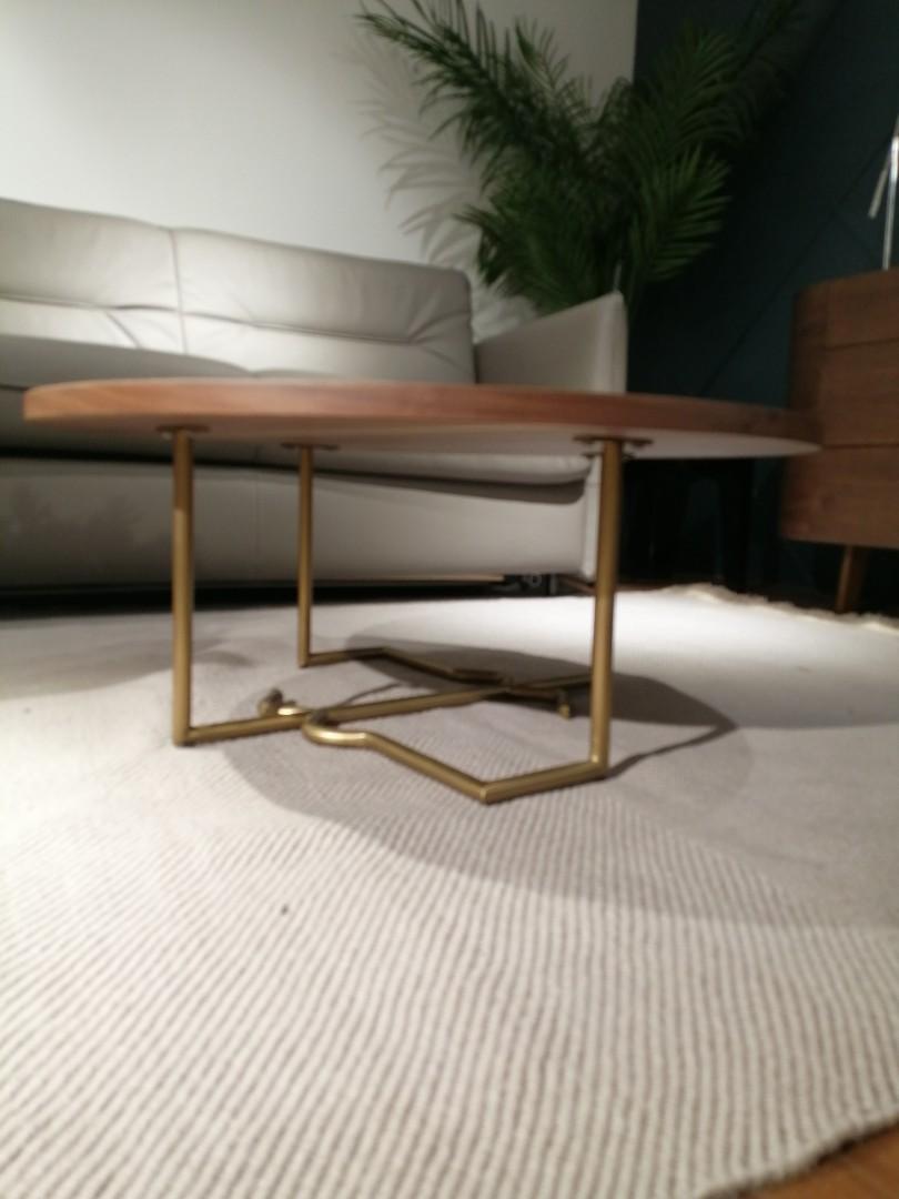 Midas Coffee Table Walnut Top, Furniture & Home Living, Furniture ...