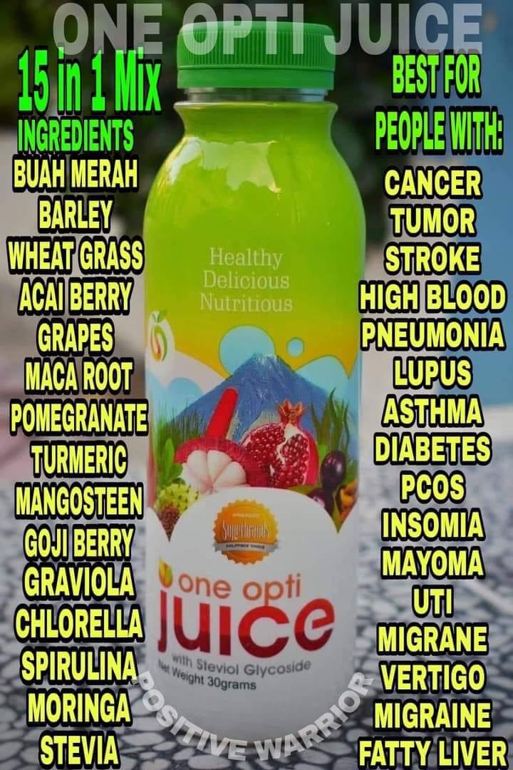 One Opti Juice, Health & Nutrition, Health Supplements, Health Food ...