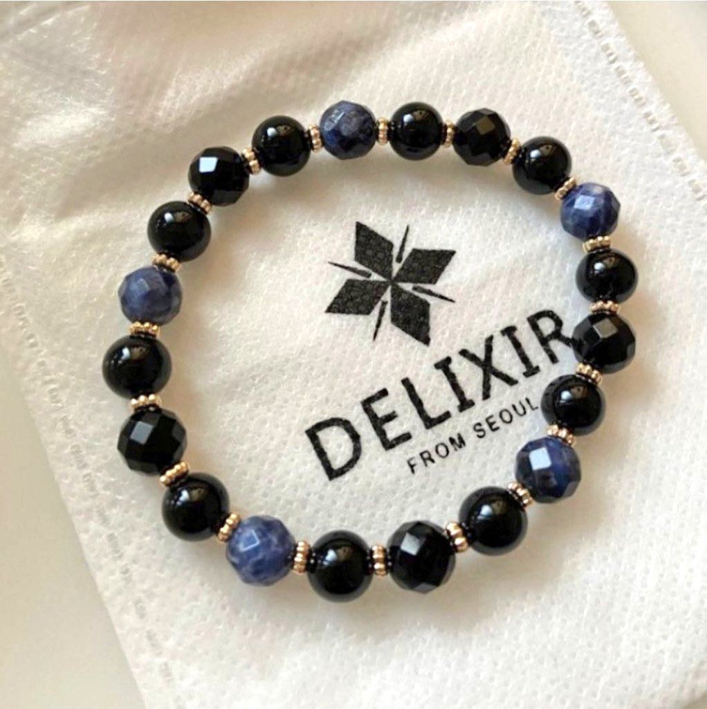 [PO] DELIXIR ONYX BRACELET WORN BY BTS JUNGKOOK, Hobbies & Toys, Collectibles & Memorabilia, K ...