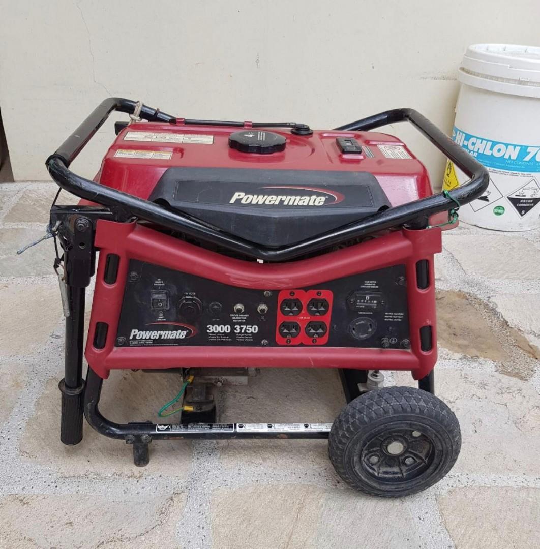 Powermate Gasoline Generator 3000watts, Commercial & Industrial ...