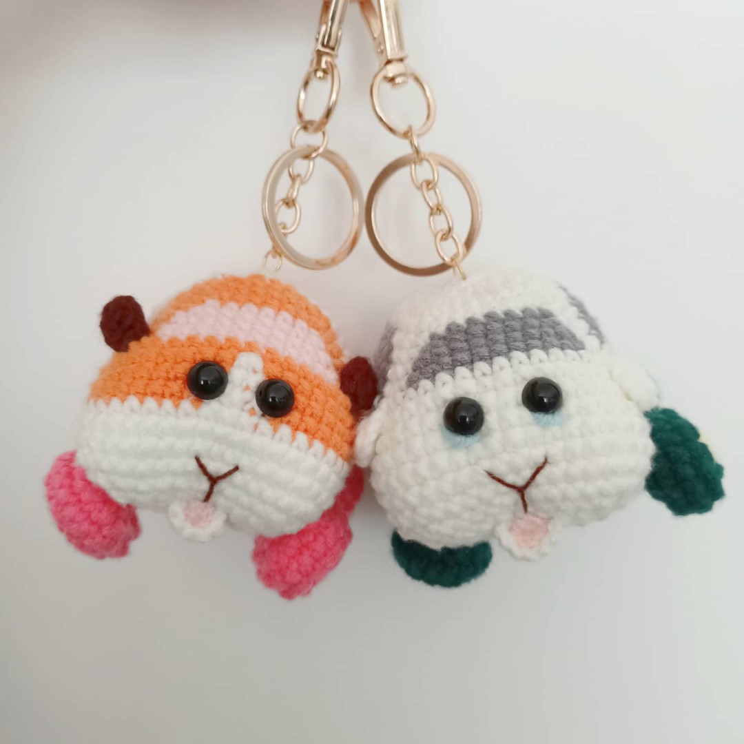 Pui Pui Molcar Crochet Keychain - Potato & Shiromo, Hobbies & Toys ...