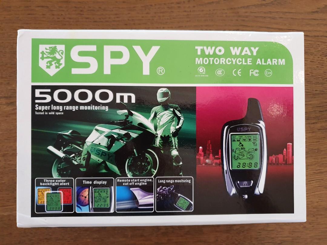 SPY motorcycle alarm with 5km remote monitoring and starting ...