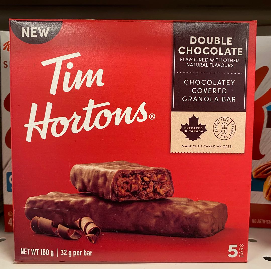 Tim Hortons Double Chocolate Granola Bar, Food & Drinks, Packaged ...