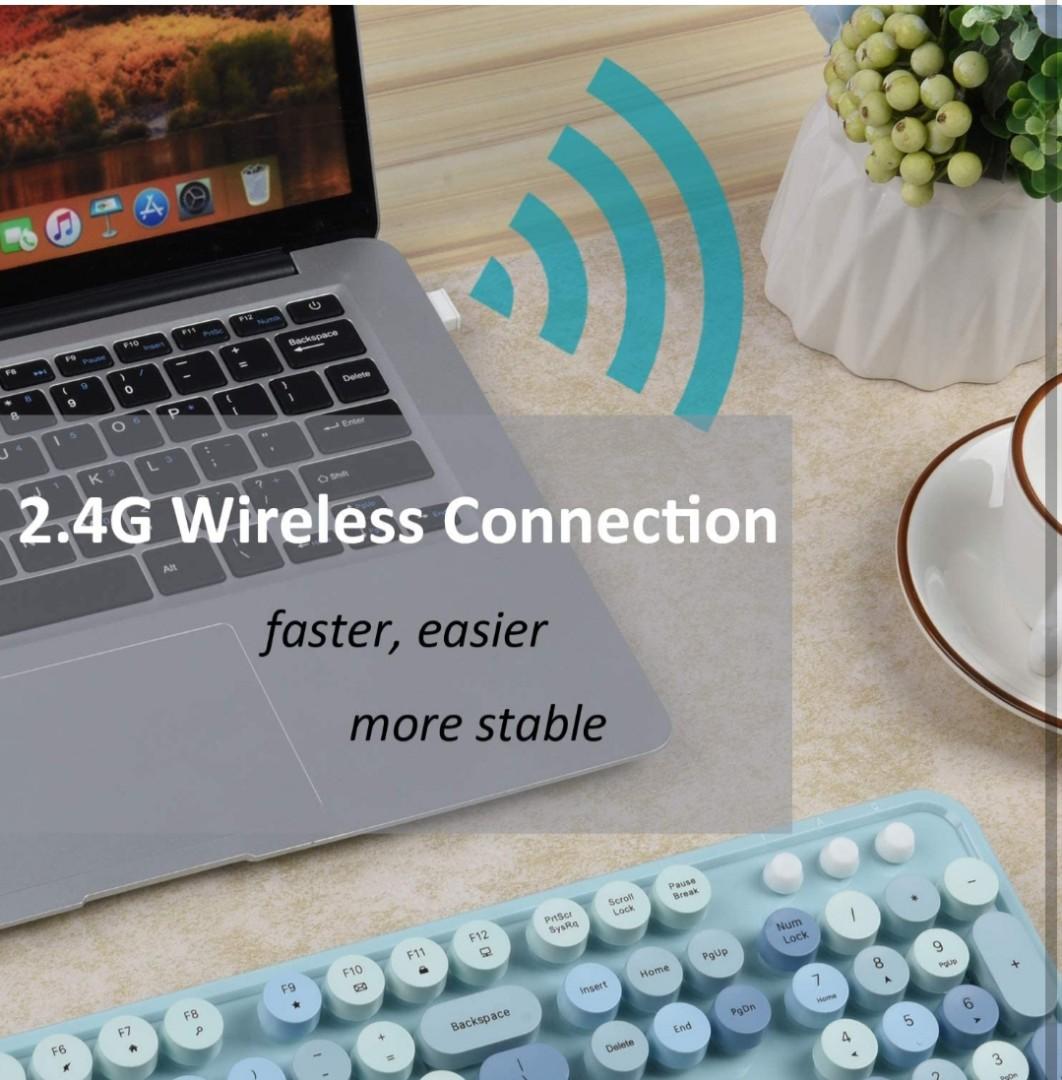 Ubotie Sweet Wireless Keyboard & Mouse Set, Computers & Tech, Parts ...