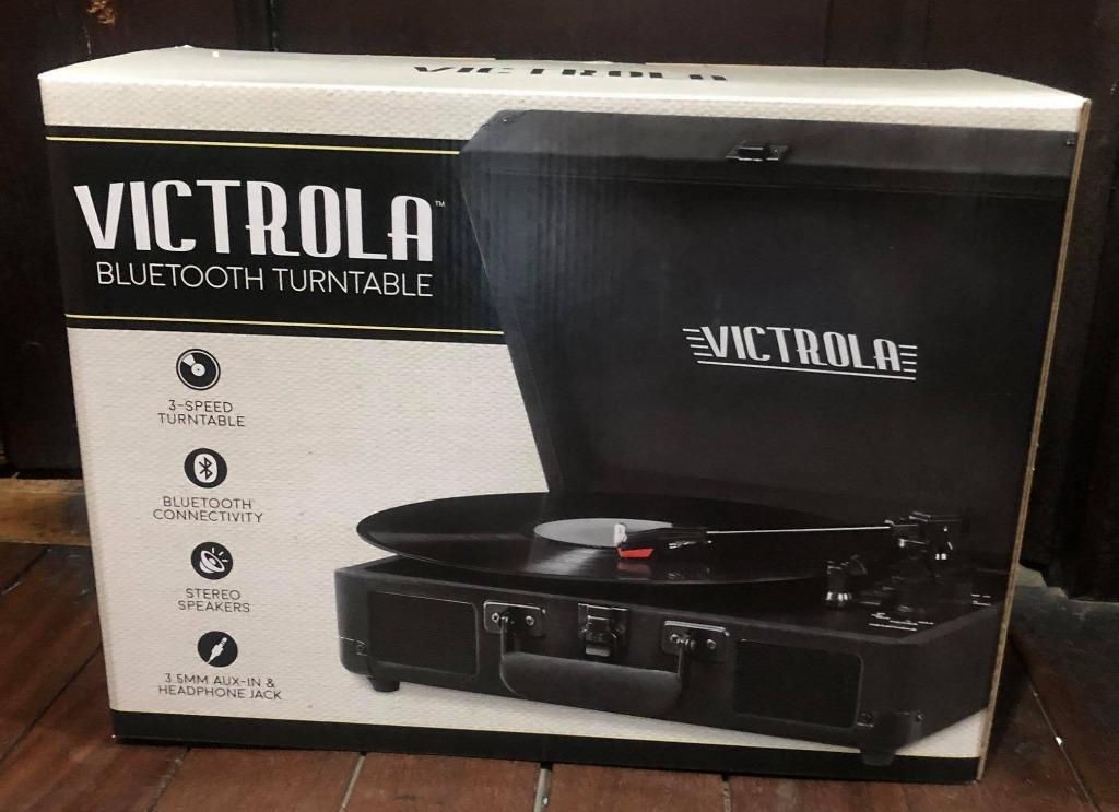 Victrola Bluetooth Portable Suitcase Record Player with 3-speed ...