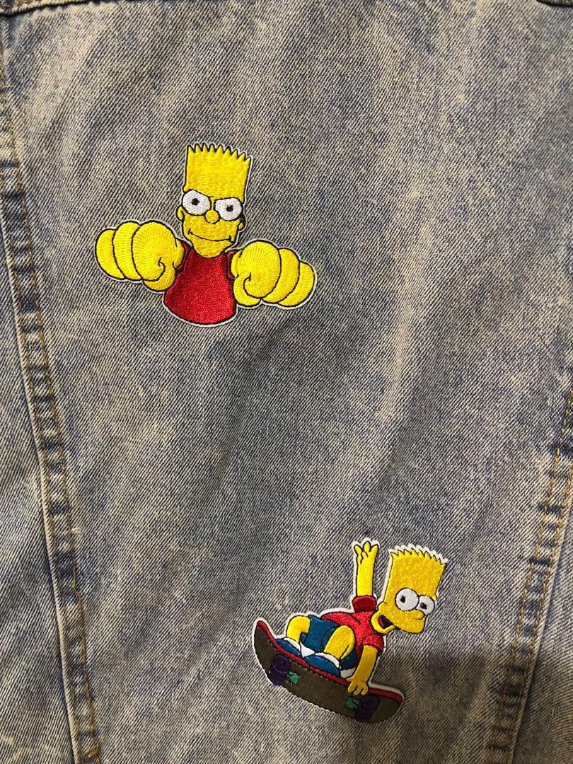 Vintage Simpsons Denim Vest, Women's Fashion, Coats, Jackets and ...