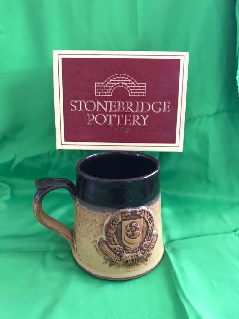 Vintage Stonebridge Pottery Republic Singapore ( police 1 Pint Tankard ...