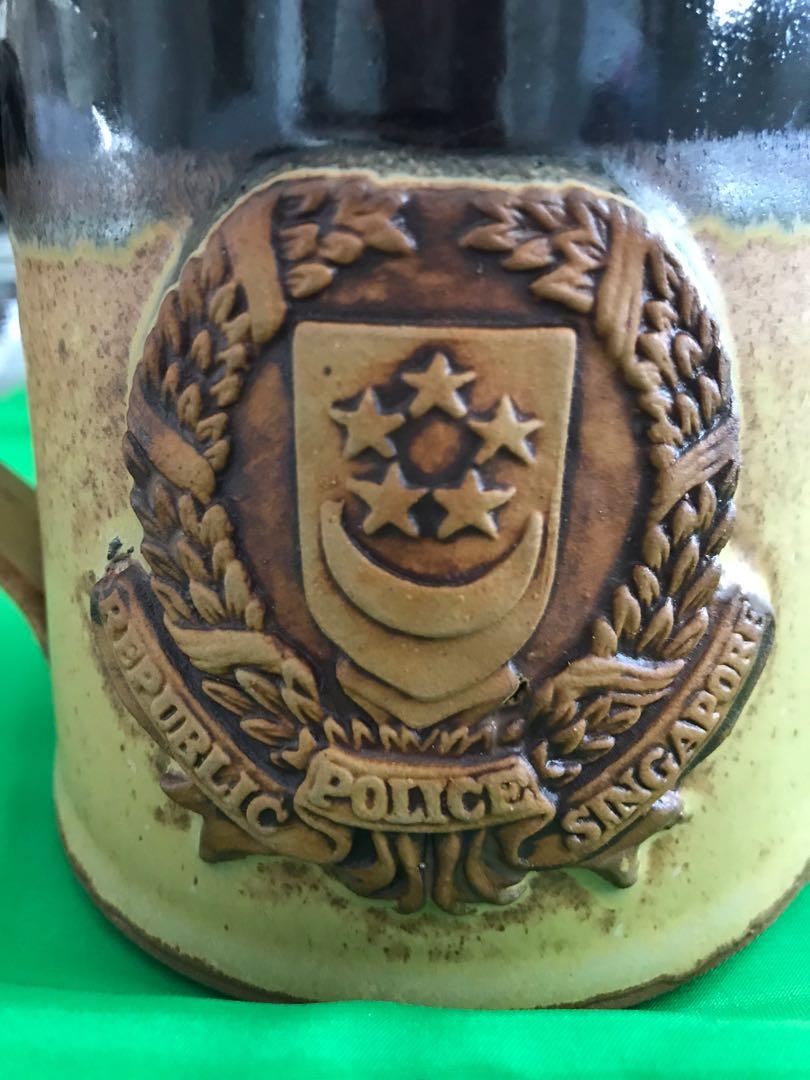 Vintage Stonebridge Pottery Republic Singapore ( police 1 Pint Tankard ...