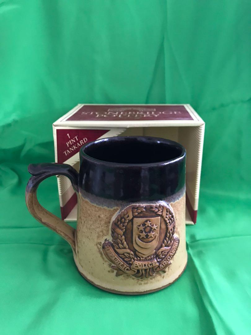 Vintage Stonebridge Pottery Republic Singapore ( police 1 Pint Tankard ...
