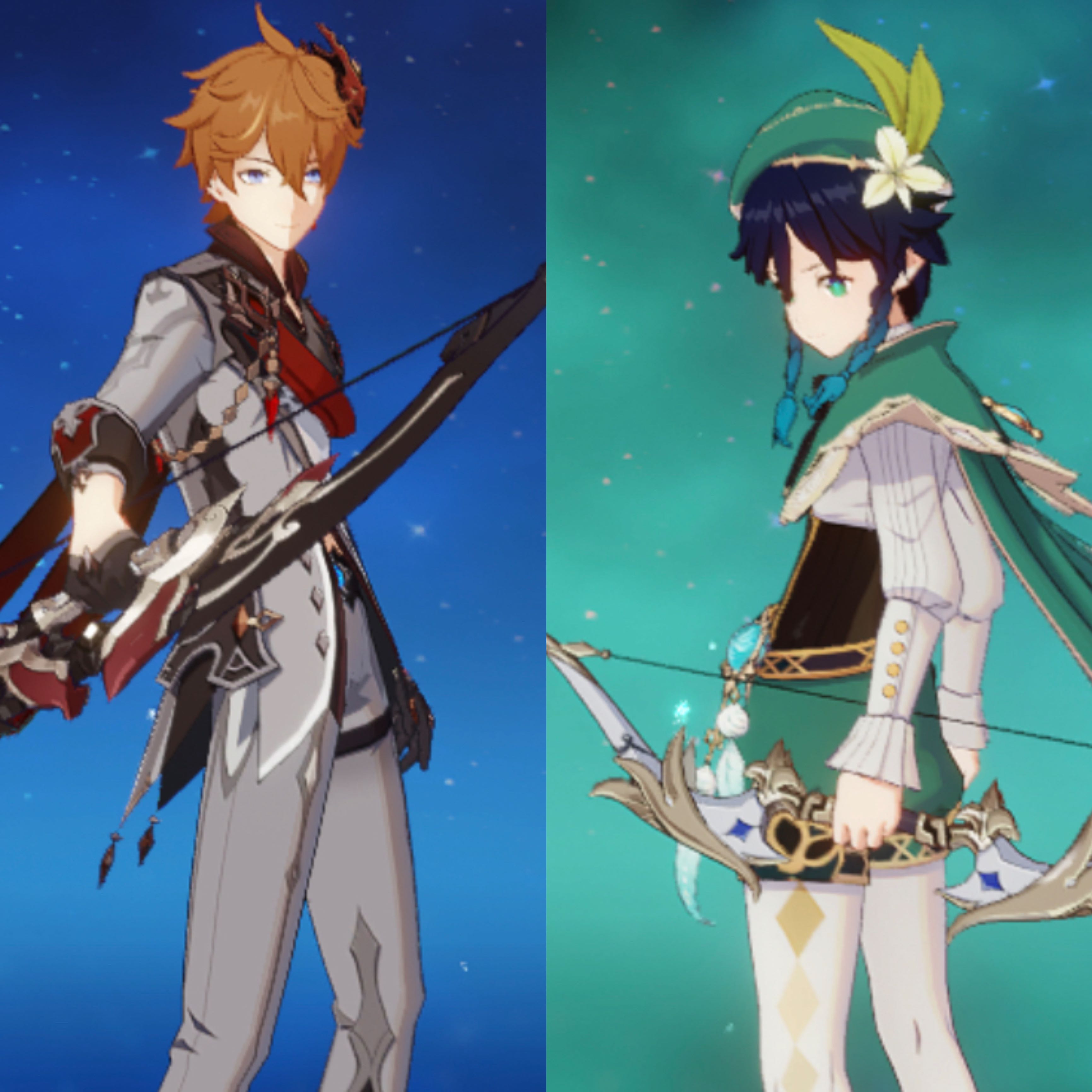 2.) AR21 (Mid AR) - Childe w/ R2 Rust + Venti w/ R2 Favonius Bow ...