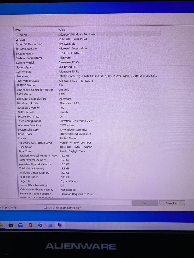 Alienware 17 R3, 16gb ram , SSD 128gb, Computers & Tech, Parts ...