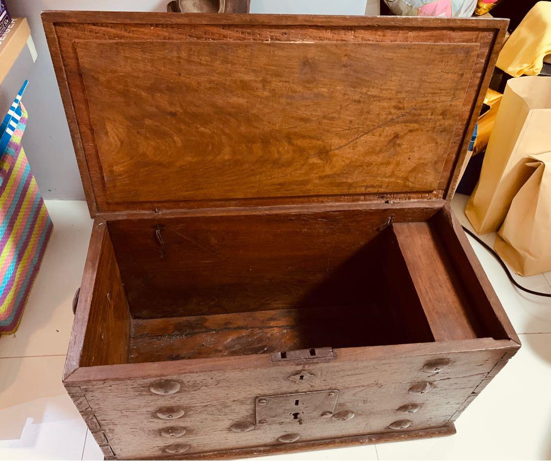 Antique solid wood “Baul” from Ilocos, Furniture & Home Living ...