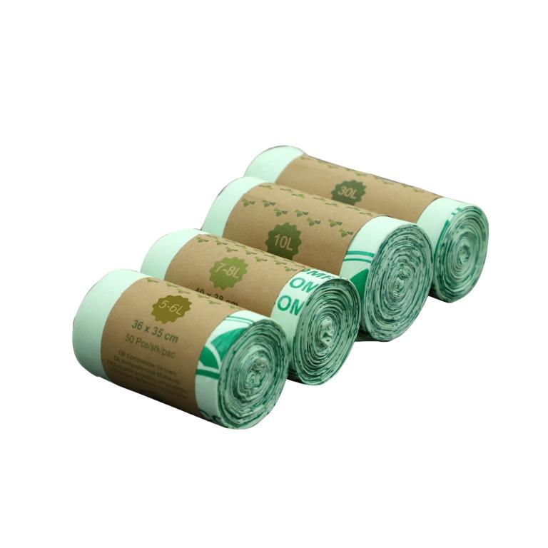 Biodegradable and Compostable Cornstarch Waste Trash Garbage Bag Eco ...