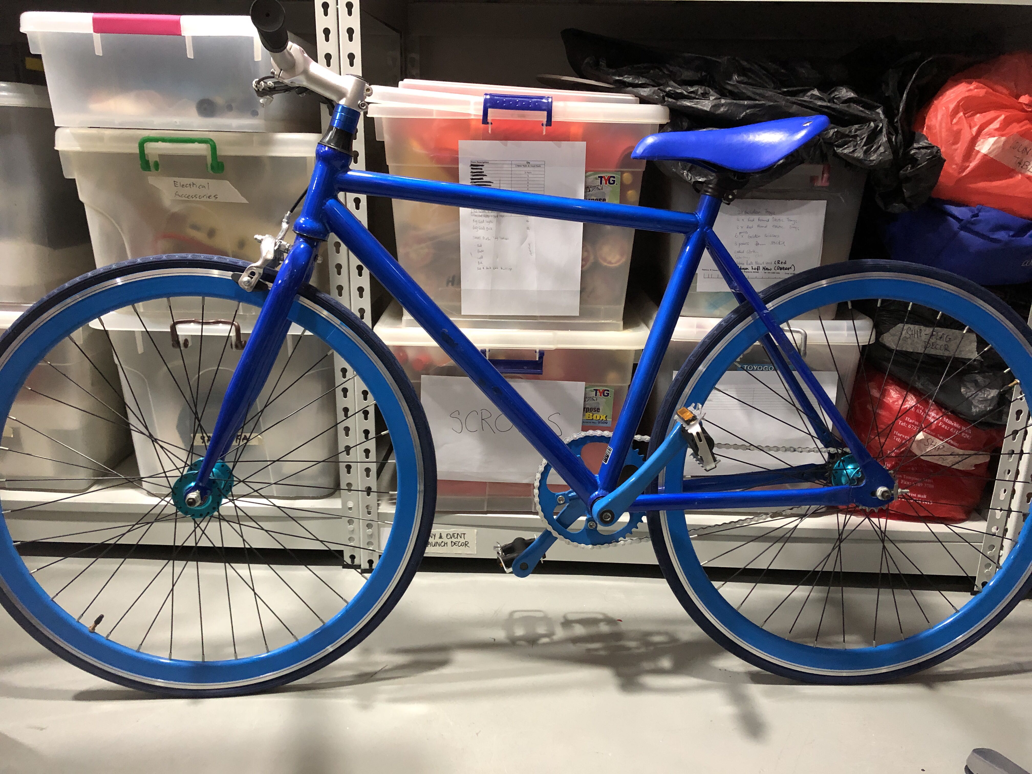 Blue Fixie Bicycle, Sports Equipment, Bicycles & Parts, Bicycles on ...