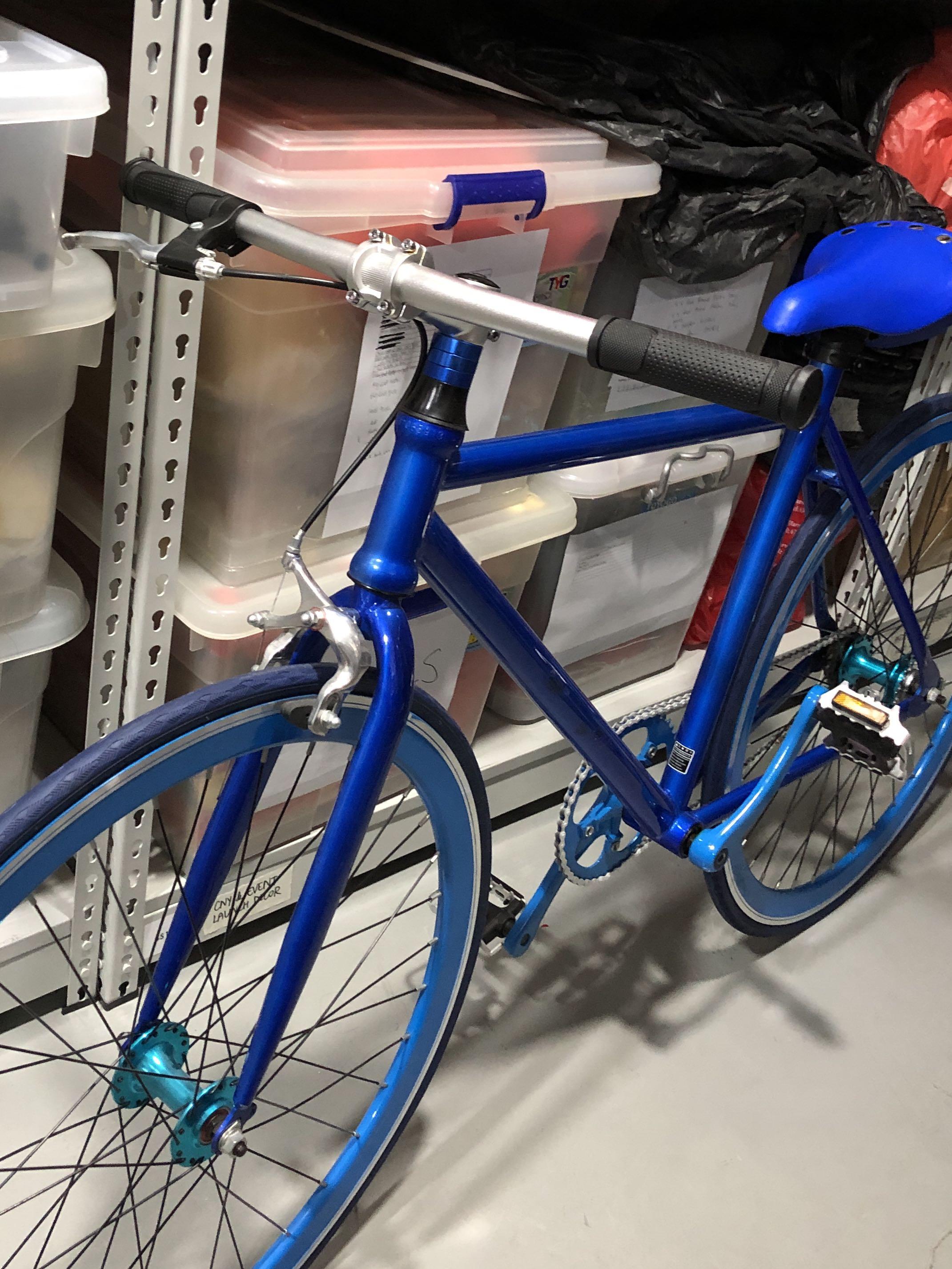 Blue Fixie Bicycle, Sports Equipment, Bicycles & Parts, Bicycles on ...