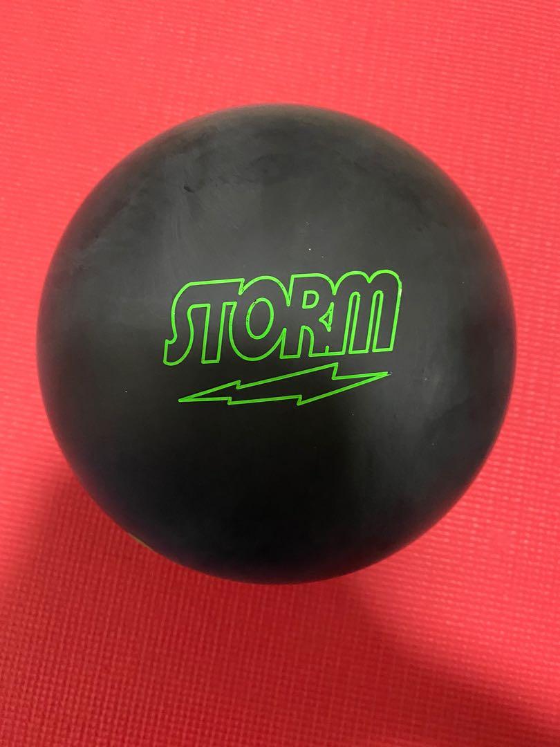 BNIB Bowling Ball - Storm Pitch Black 15 lbs Urethane, Sports Equipment ...
