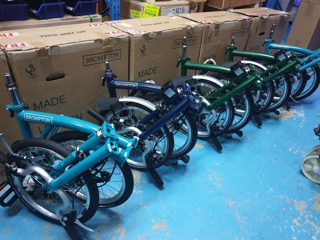 Brompton B75 M3E water blue foldable bicycle bike 3 speed, Sports ...