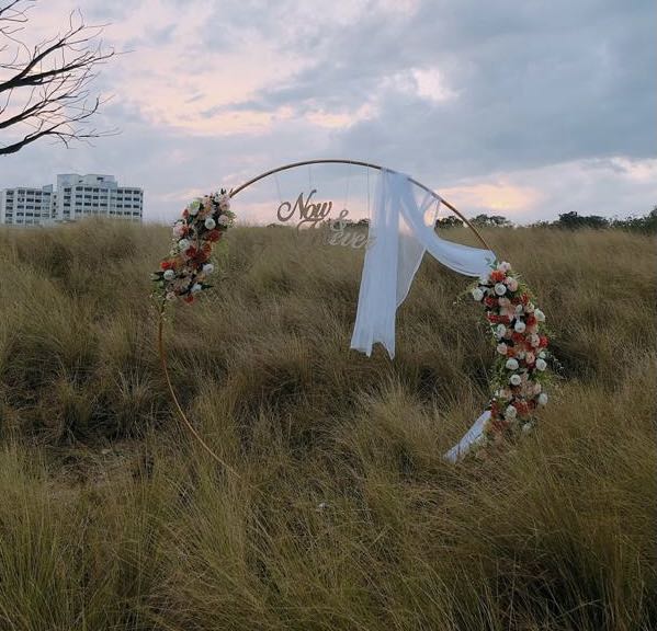 (Reserved) Wedding Circular Round Arch Backdrop Solemnisation ROM ...