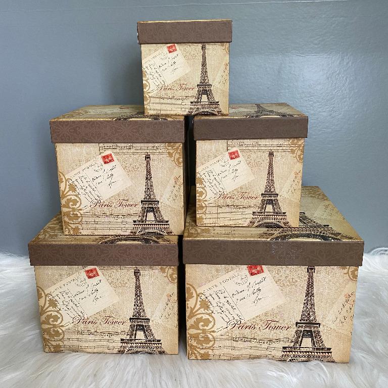 Daiso Japan Paris Eiffel Tower Storage Box, Furniture & Home Living ...