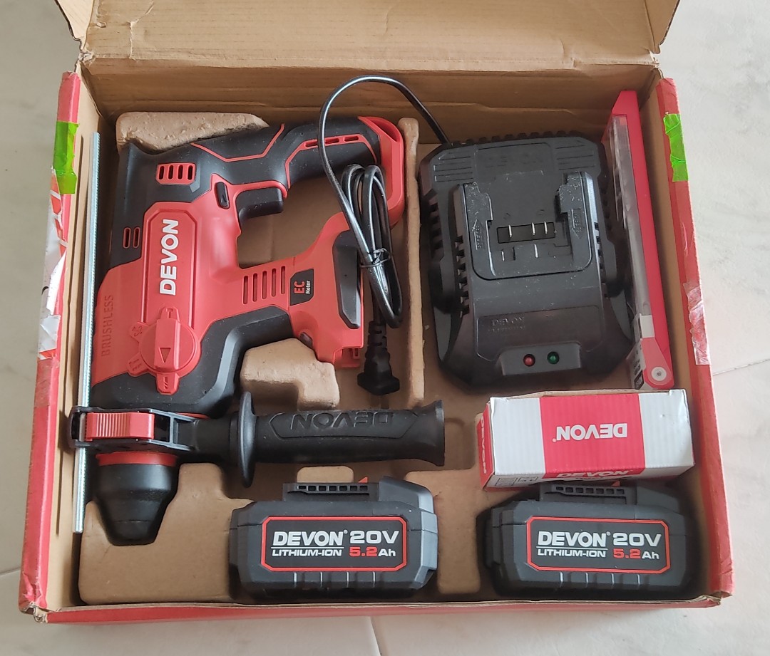 Devon 20V lithium battery hammer drill, Furniture & Home Living, Home ...