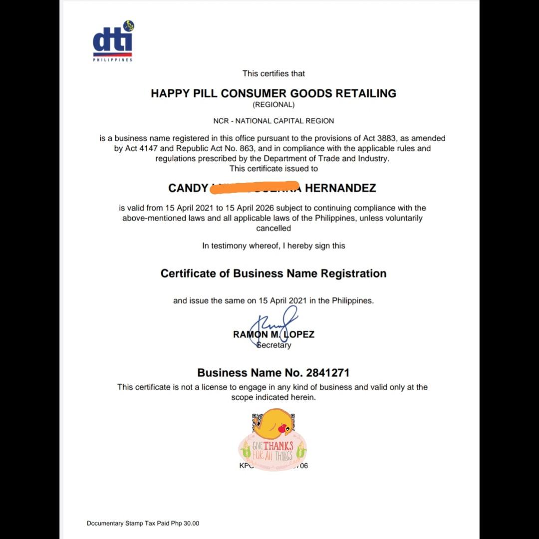 Dti Certificate Announcements On Carousell