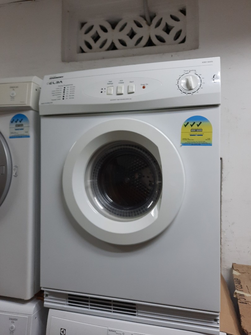 Elba 6kg dryer EDB602S warranty 1 months, TV & Home Appliances, Washing ...