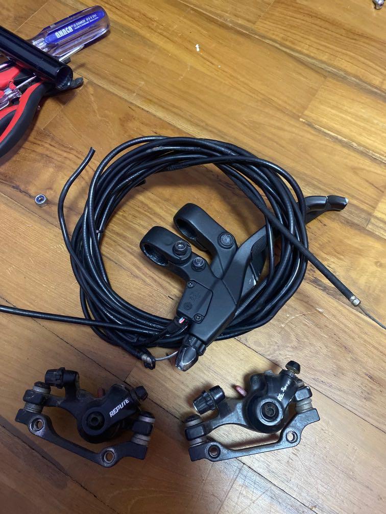 Escooter PMD bicycle mechanical brakeset with brake sensor, Sports ...