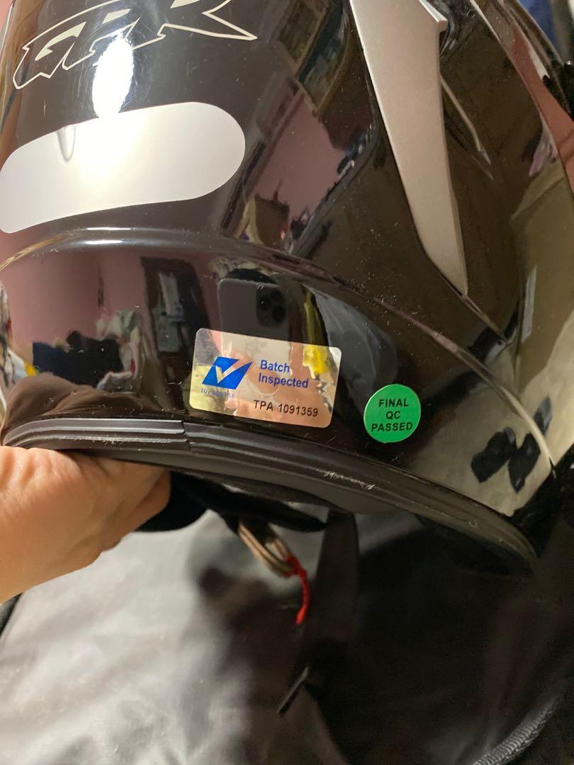 GPR black helmet CDC SSDC learner helmet, Motorcycles, Motorcycle ...