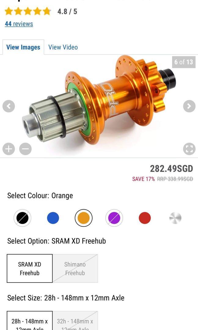Hope Pro 4 Boost Rear Hub, Sports Equipment, Bicycles & Parts, Bicycles ...